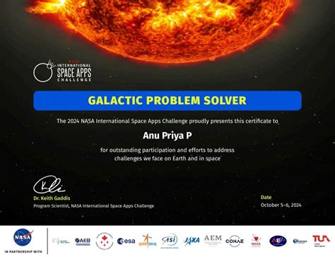 Anu Priya P On Linkedin Honored To Be Recognized As A Galactic Problem Solver During The 2024…