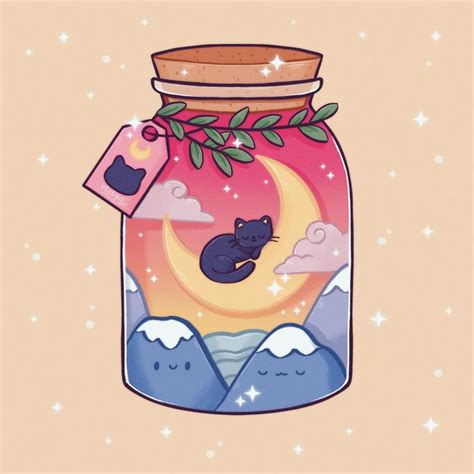 عکس ها و تصاویر ایده نقاشی رویایی گربه باهوشک