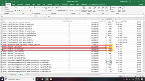 vba insert price of main product to duplicate product list in ms