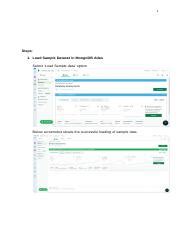 Lab Nosql Docx Steps Load Sample Dataset In Mongodb Atlas