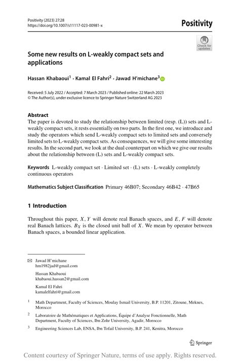Some New Results On L Weakly Compact Sets And Applications Request Pdf