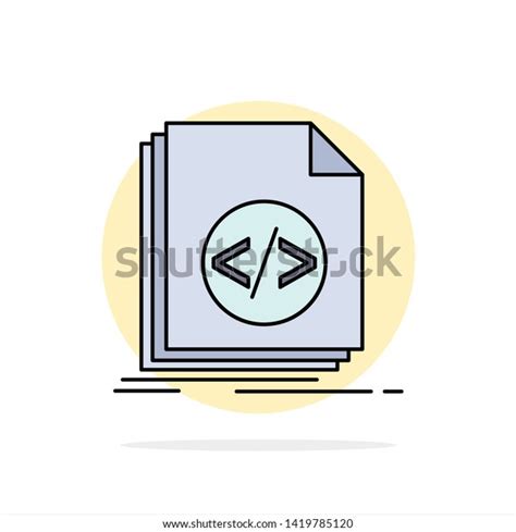 code coding file programming script flat stock vector royalty free