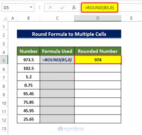 how to add round formula to multiple cells in excel 2 easy ways