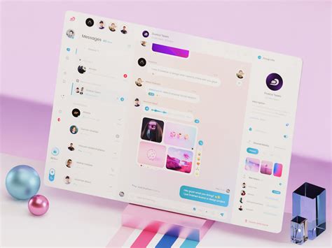 Messenger Mobile And Web Application Light Mode By Mohammad Hashemi