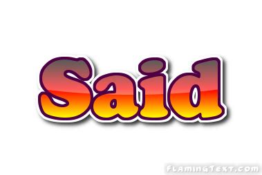 Said Лого | Бесплатный инструмент для дизайна имени от Flaming Text
