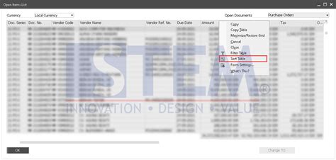 SAP B Open Item List Sort Not Showing Fix Guide