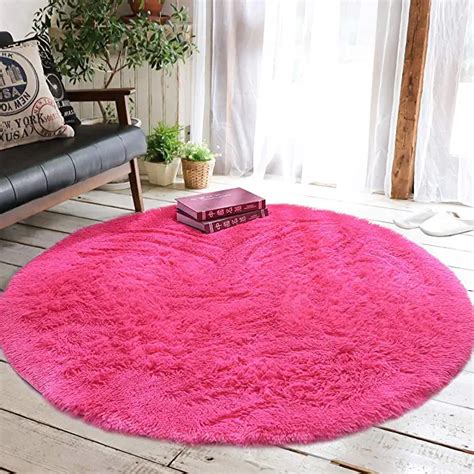Round Hot Pink Rug Small Home And Kitchen Pink Rugs