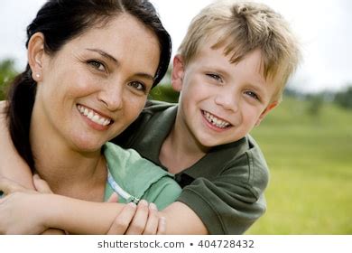 Portrait Mother Son Park Stock Photo Shutterstock