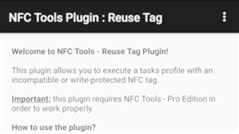 Nfc Tools Plugin Reuse Tag Amazon