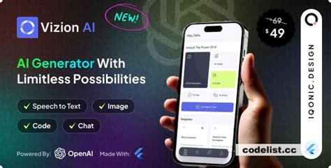 Vizion AI V2 3 0 AI Creator App With Flutter With ChatGPT 4o