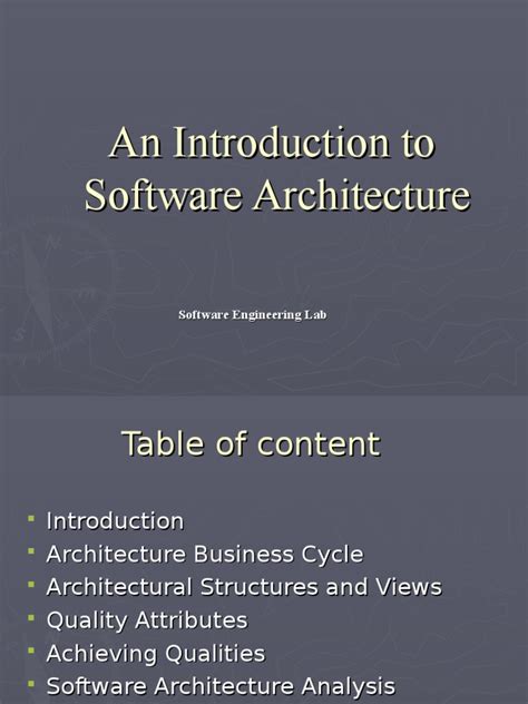 an introduction to software architecture download free pdf component based software