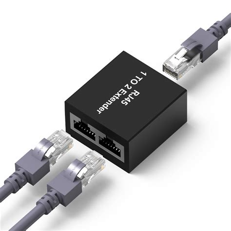 Rj45 Adapter Female To Rj46 Female Network Connector Extender 1 To 2