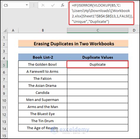 How To Remove Duplicates Using The Vlookup Function In Excel 2 Methods