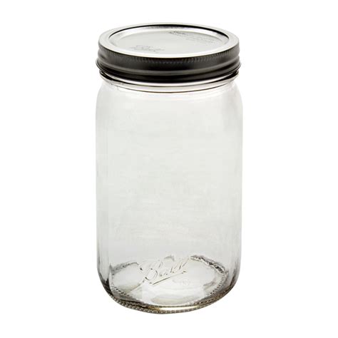 Ball Smooth Sided Wide Mouth 32oz Jars With Bands And Lids Wide Mouth