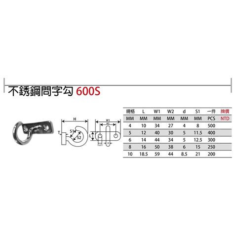 600s 白鐵問字勾 不鏽鋼問字勾 不銹鋼問字勾 價格請來電或留言洽詢 蝦皮購物