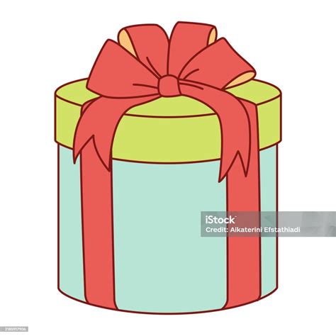 빨간 리본과 리본이 있는 선물 상자 손으로 그린 트렌디 한 플랫 스타일 고립 개체 그룹에 대한 스톡 벡터 아트 및 기타 이미지 개체 그룹 공휴일 귀여운 Istock