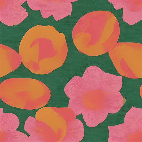 Peach Floral Pattern Wool Texture · Creative Fabrica