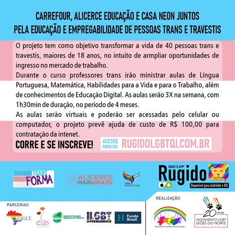 Projeto De EducaÇÃo E Empregabilidade De Pessoas Trans E Travestis