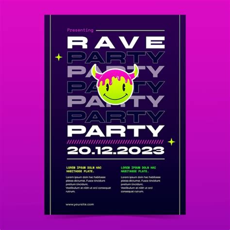 Premium Vector Rave Party Poster Design