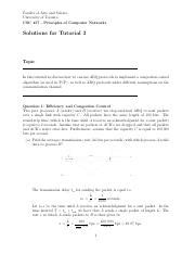 Efficiency And Congestion Control In Computer Networks Arq Course Hero
