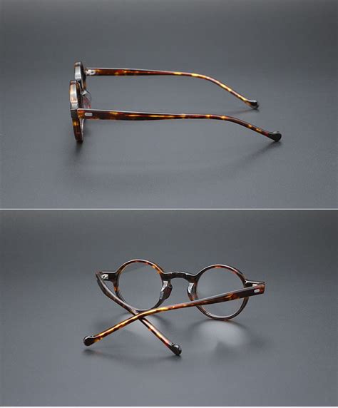 Yujo Unisex Small Round Acetate Fiber Eyeglasses Fuzweb