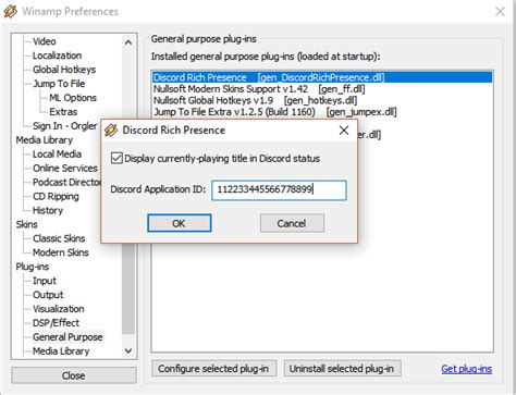 github clandrew wdrp discord rich presence winamp plugin