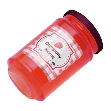 Personalised Gingham Strawberry Jam Jar Labels 50x50mm Labels Online