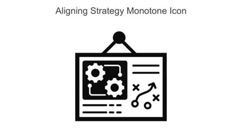 Aligning Strategy Monotone Icon In Powerpoint Pptx Png And Editable Eps Format PPT Slide