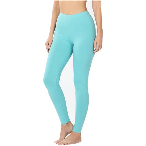 Women Premium Cotton High Waist Full Length Leggings Single And Multi