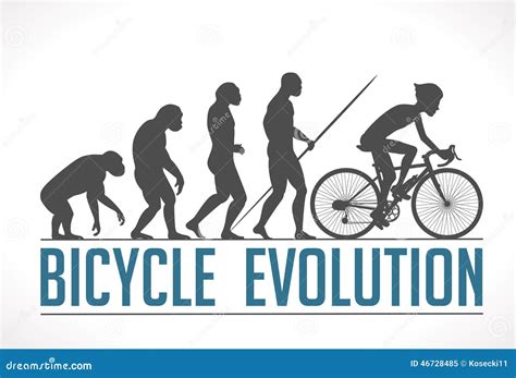 Bike Cycling Evolution Cartoon Vector | CartoonDealer.com #85847047