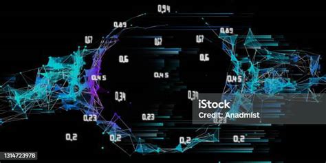 다각형 그리드 선 및 분석 데이터를 사용하여 추상적 배경 빅 데이터 인공지능 비즈니스 기술 및 과학 미래 시각화 가상현실에 대한 스톡 벡터 아트 및 기타 이미지 Istock