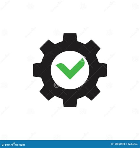 Gear With Checkmark Icon Design Vector Illustration Stock Vector Illustration Of Select