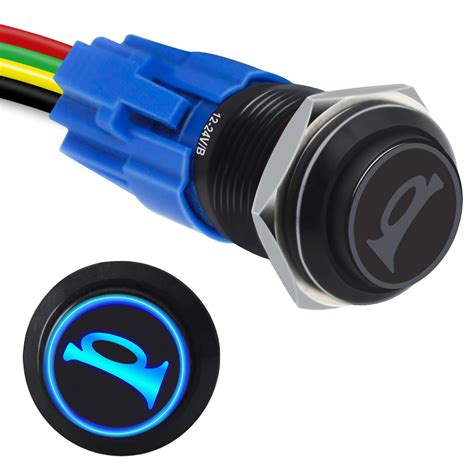 Gephynm Horn Button Momentary Push Button Switch Horn Switch For Car Modification Push Button
