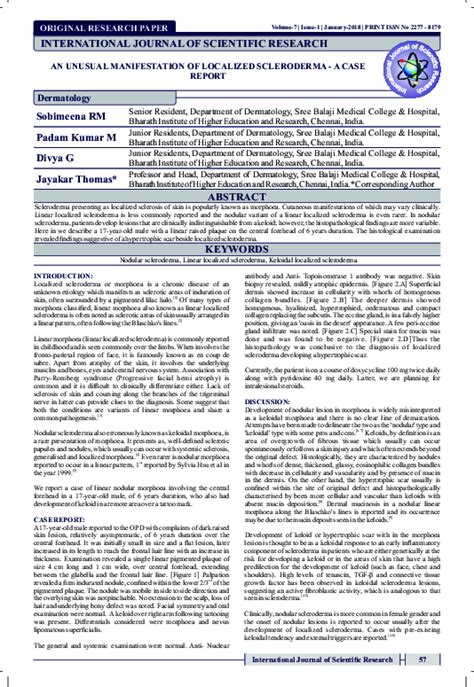 Pdf An Unusual Manifestation Of Localized Scleroderma A Case Report