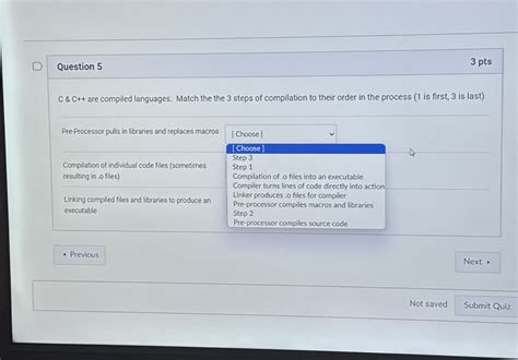 Solved Question 53 ﻿ptsc And C ﻿are Compiled Languages