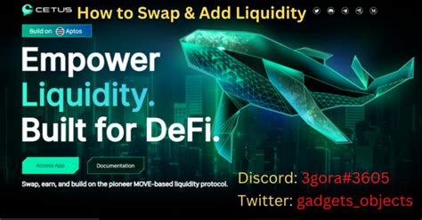 How To Swap And Add Liquidity Cetus Protocol On Aptos Mainnet By Greg