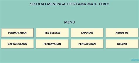 Aplikasi Pendaftaran Siswa Baru Format Excel Macro VBA ID PNS