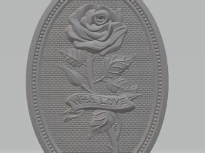 Tranh hoa hồng cnc file stl