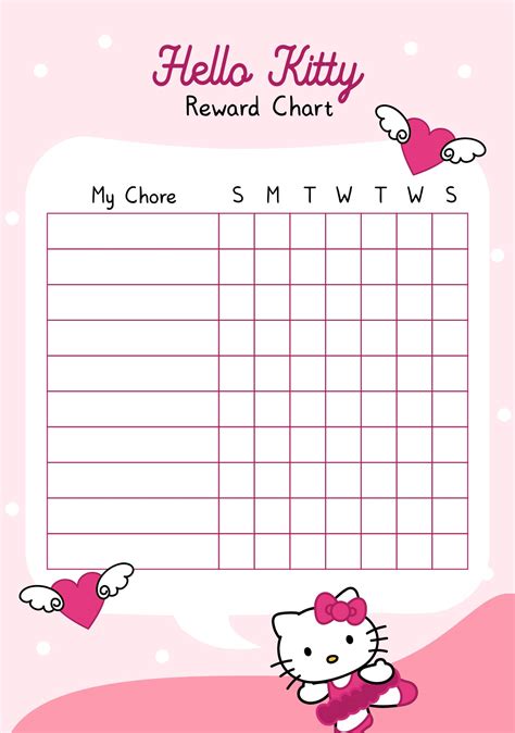 Hello Kitty Chore Chart 10 Free Pdf Printables Printablee