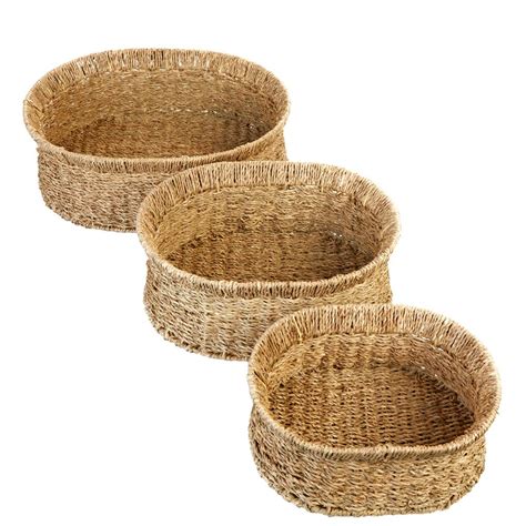Discount School Supply® Seagrass Oval Basket Set Of 3