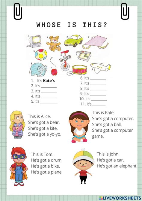 Whose Is It Interactive Worksheet Artofit