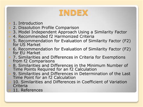 Guidance Requirement For Evaluation Of Similarity Factor F2 Across Global Regulatory Market Pptx