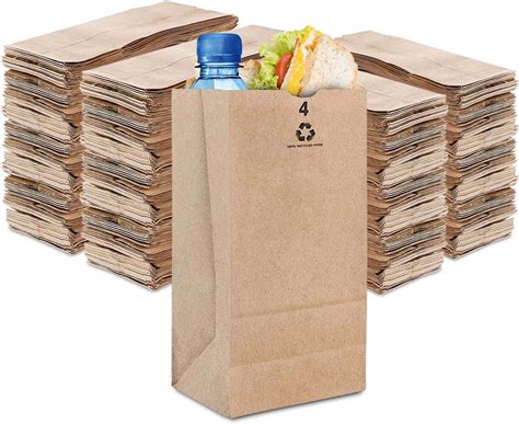 Bolsas De Papel Kraft De 4 Libras Paquete De 500 Unidades Pequeñas