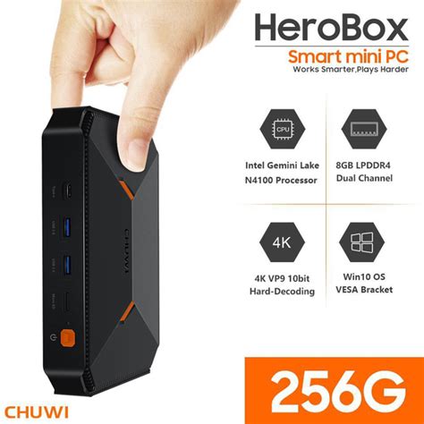 Chuwi Herobox Mini Pc Computer 8gb 256gb Intel N4100 Cpu Windows10