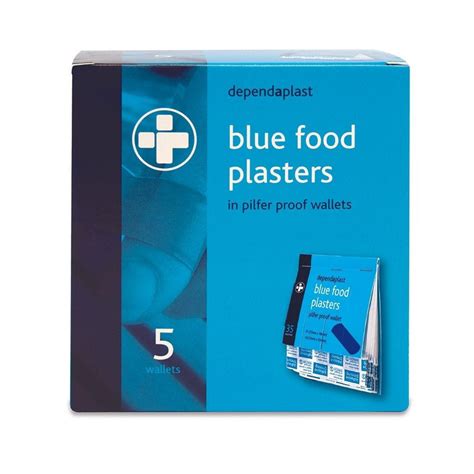 Dependaplast Blue Detectable Plasters Box Of 5 Refill Packs Of 35