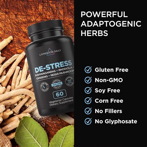 Livingood Daily De Stress Natural Cortisol Support Adaptogens