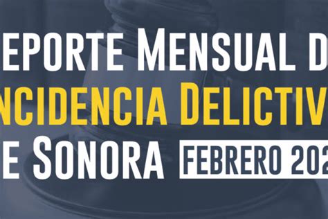 Reporte Mensual De Incidencia Delictiva De Sonora Abril 2024 Ccsp