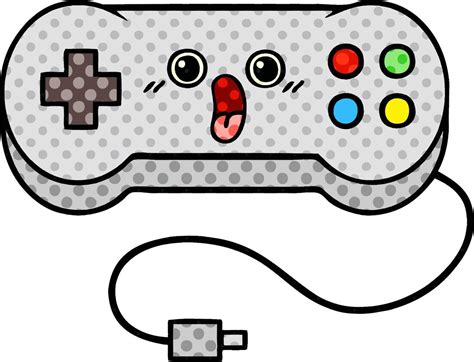 Comic Book Style Cartoon Game Controller 11501713 Vector Art At Vecteezy