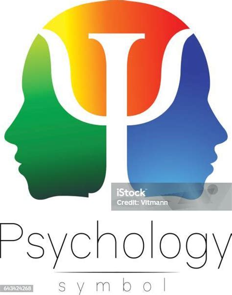 심리학의 현대 머리 기호입니다 프로필 인간입니다 편지의 Psi 크리에이 티브 스타일입니다 벡터에 심볼 노란색 녹색 파란색 색 흰색 배경에 고립입니다 웹에 대 한 아이콘입니다