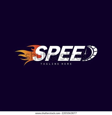 Speed Speedometer Silhouette Abstract Symbol Speed Stock Vector